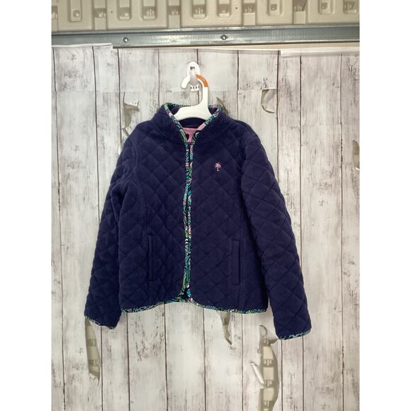 Lilly Pulitzer | Jackets & Coats | Lilly Pulitzer Girl Sz 7 Blue Fleece ...